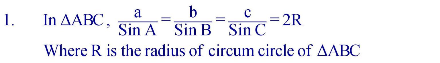 Properties Of Triangle Formula