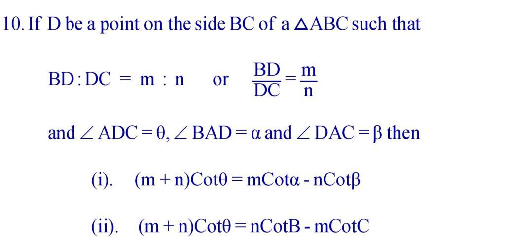 Properties Of Triangle Formula