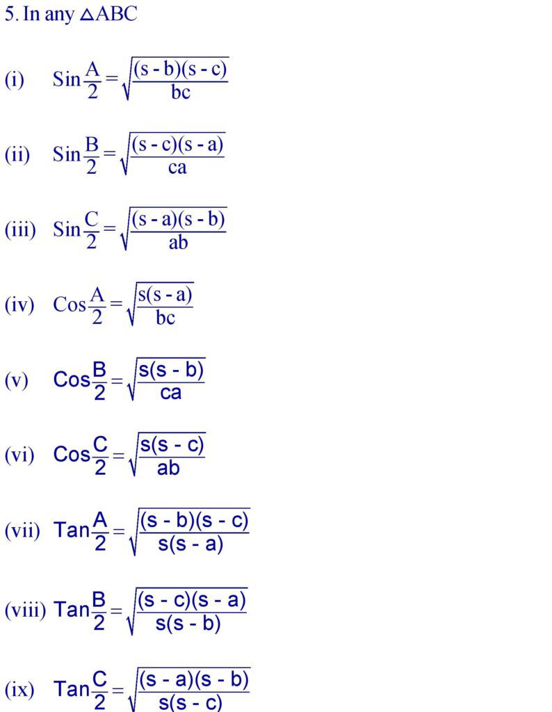 Properties Of Triangle Formula Properties Of Triangle Formula