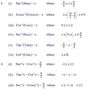 Inverse Trigonometric Functions Formula For 12th Class » Formula In Maths