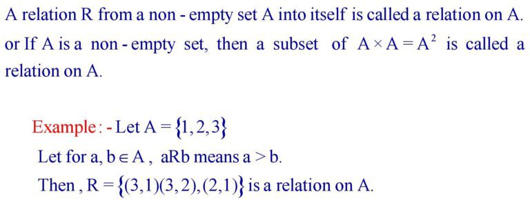 Relations Formula For 12th Class » Formula In Maths