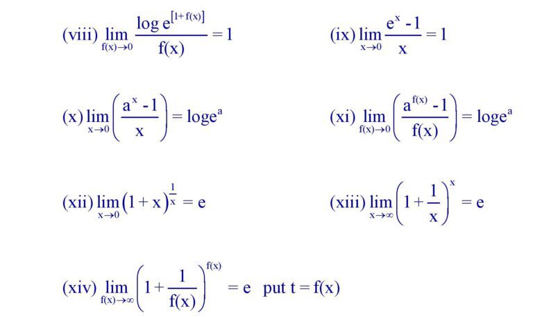 Limits Formula » Formula In Maths