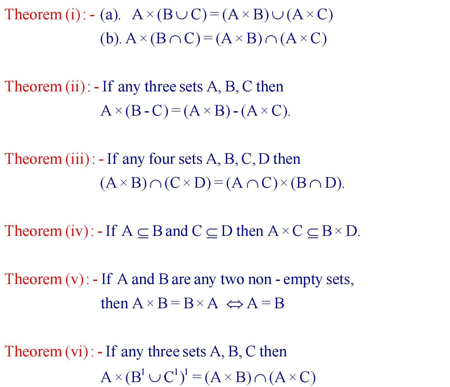 Relations Formula For 12th Class » Formula In Maths