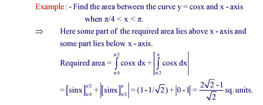 Applications Of The Integrals Formula For 12th Class » Formula In Maths