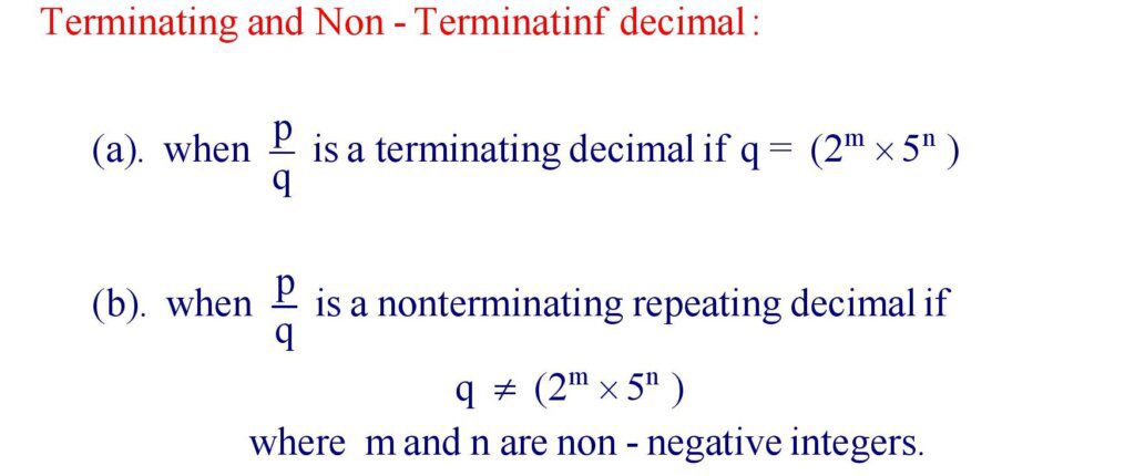 Real Number Formula For 10th Class » Formula In Maths