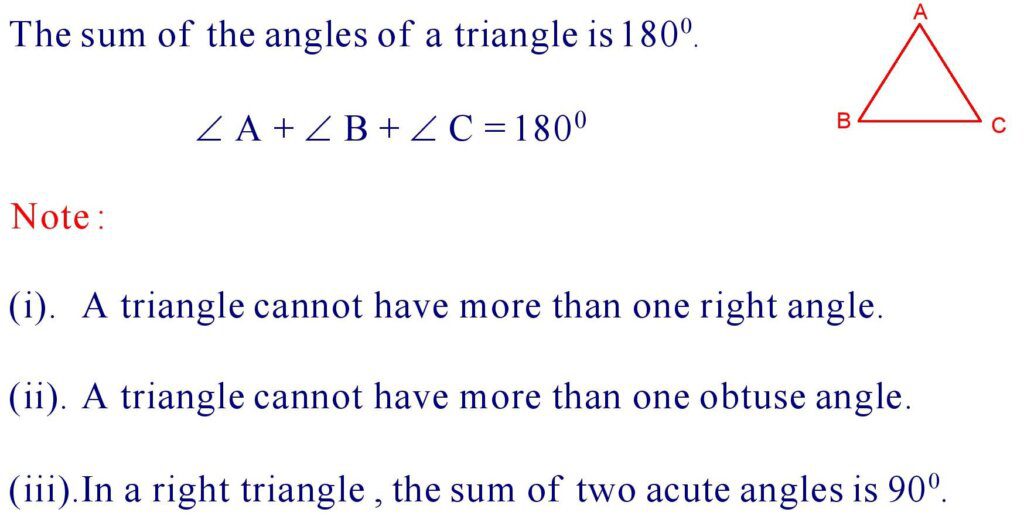 Triangles For 9th Class » Formula In Maths