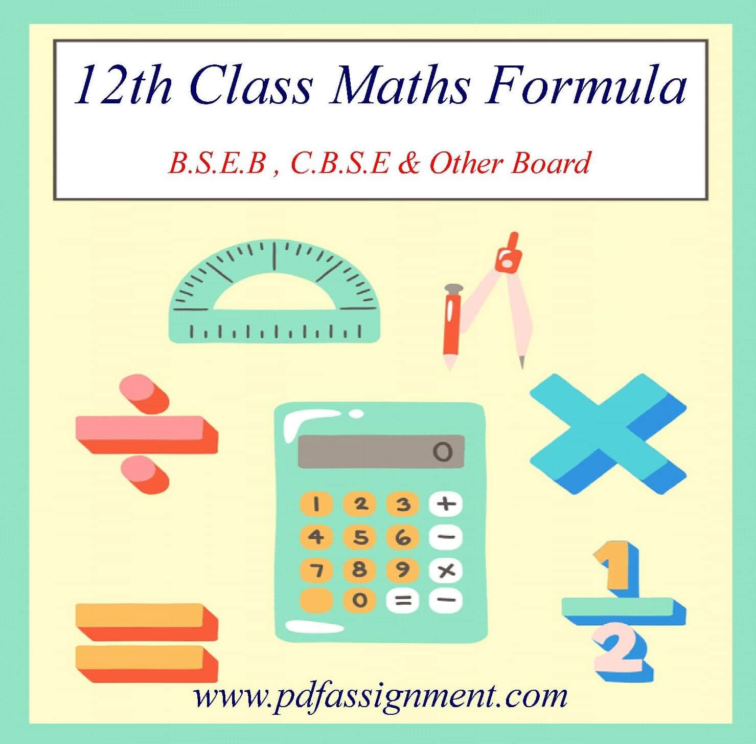 Formula Books » Formula In Maths